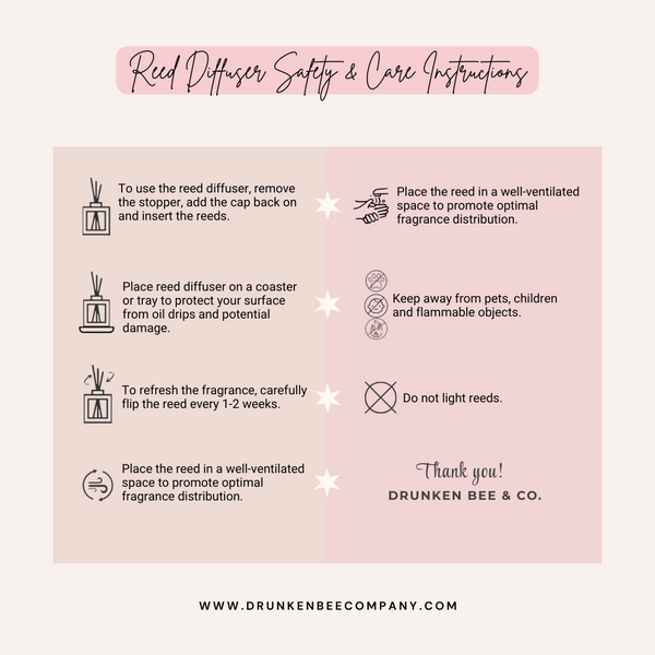 Rose Petals Reed Diffuser - 4oz – Drunken Bee & Company